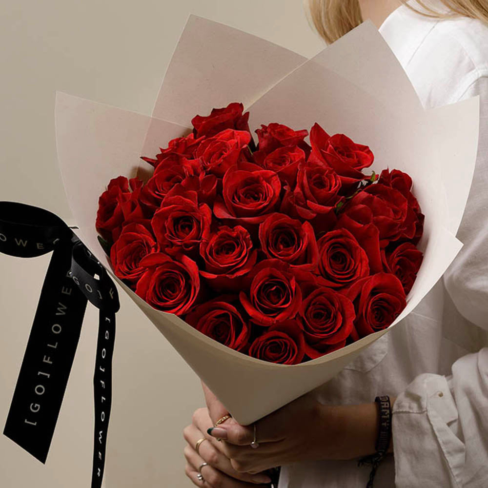 2 Dozen Red Milan Roses – GO FLOWER